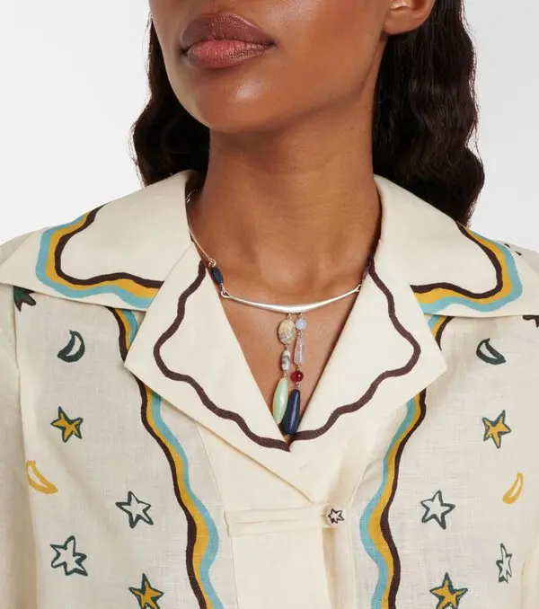 ALEMAIS Antoinette Printed Linen Shirt - Multicoloured