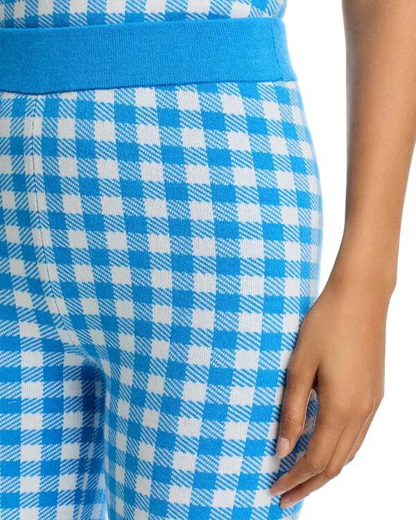 Aqua Printed Ankle Length Pants - Blue