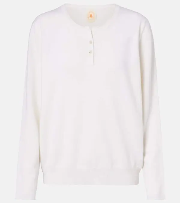 Jardin Des Orangers Cashmere Polo Collar Sweater - White