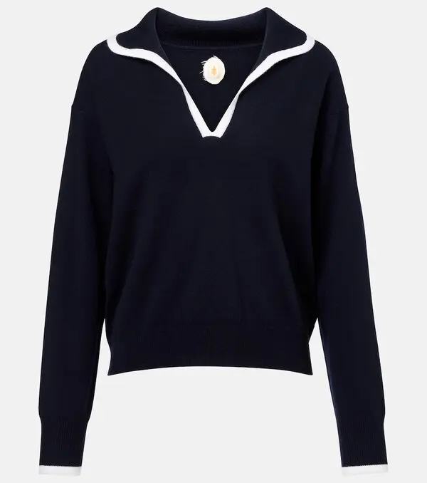 Jardin Des Orangers Cashmere V-neck Sweater - Blue