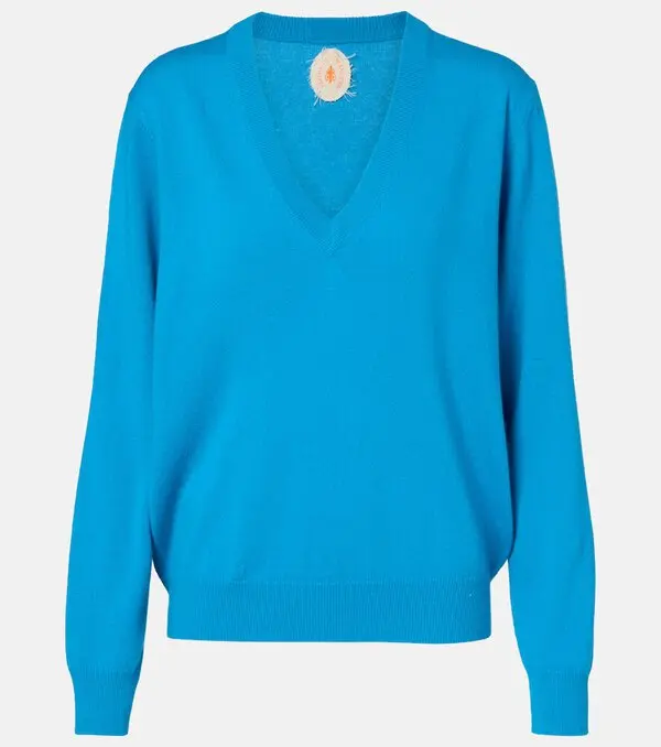 Jardin Des Orangers Cashmere V-neck Sweater - Blue
