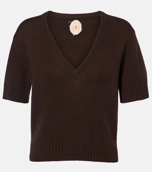 Jardin Des Orangers Cashmere V-neck Sweater - Brown