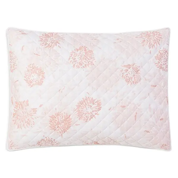 MATOUK Chrysanthemum Quilted Sham, King - Blush