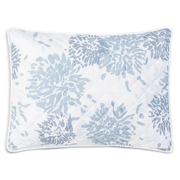 MATOUK Chrysanthemum Quilted Boudoir Sham - Blue