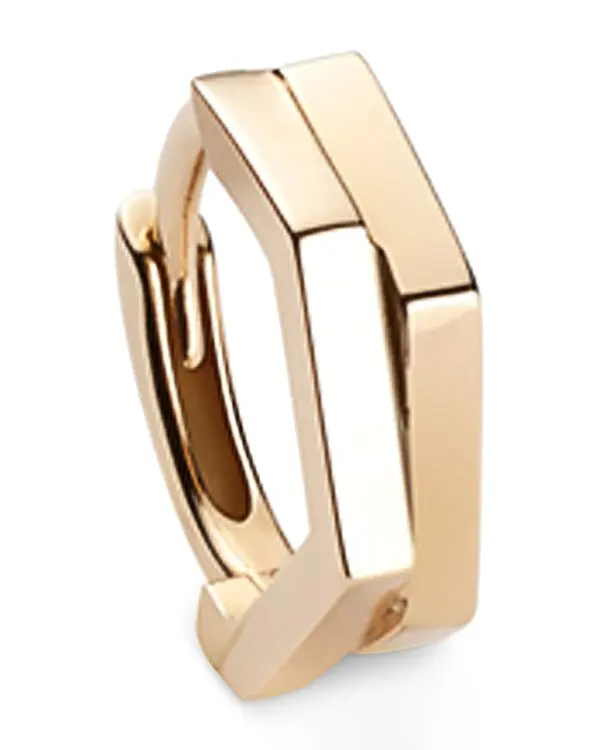 REPOSSI 18k Gold Antifer Double Row Geometric Huggie Hoop Earring - Rose Gold