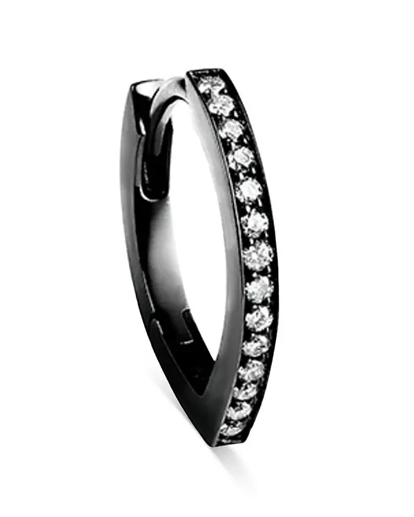 REPOSSI 18k Gold And Diamond Single Hoop Earring - Black