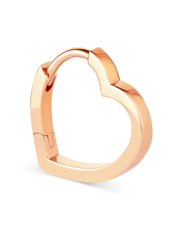 REPOSSI 18k Antifer Polished Heart Single Hoop Earring - Rose Gold
