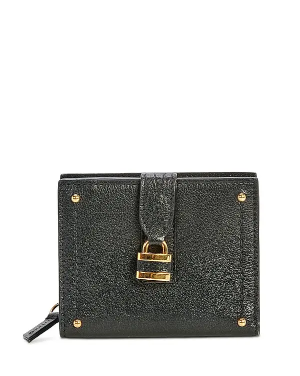 Chloé Paddington Square Leather Wallet - Black