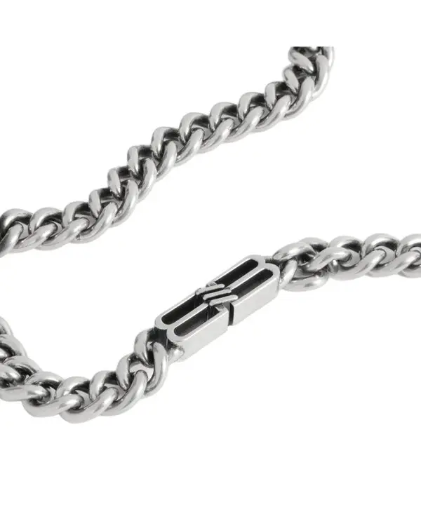 Balenciaga Bb Icon Thin Gourmette Necklace