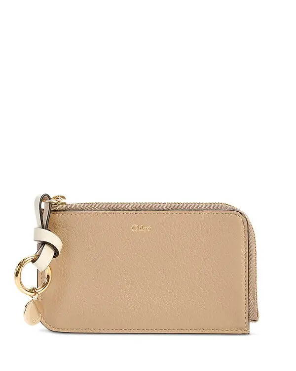 Chloé Alphabet Small Leather Coin Purse - Boyish Brown