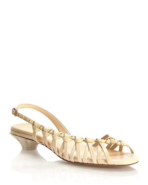 Chloé Estelle" Knot Strappy Heeled Sandals - Soft Ivory