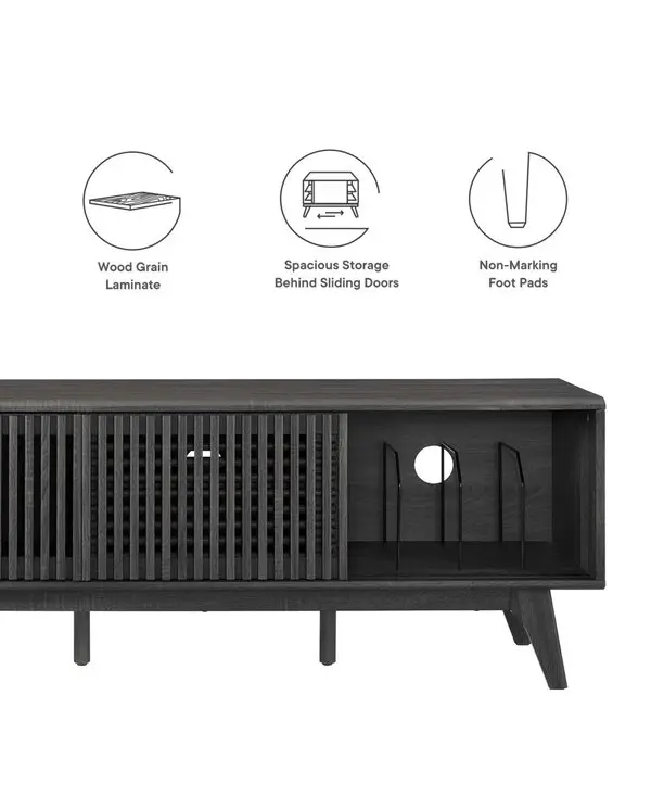 MODWAY Iterate 59" Tv Stand - Charcoal