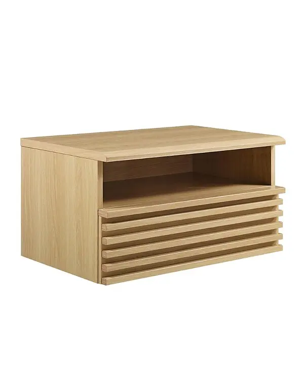 MODWAY Render Wall-mount Nightstand - Oak