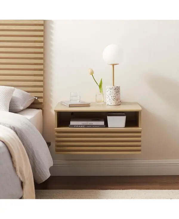 MODWAY Render Wall-mount Nightstand - Oak