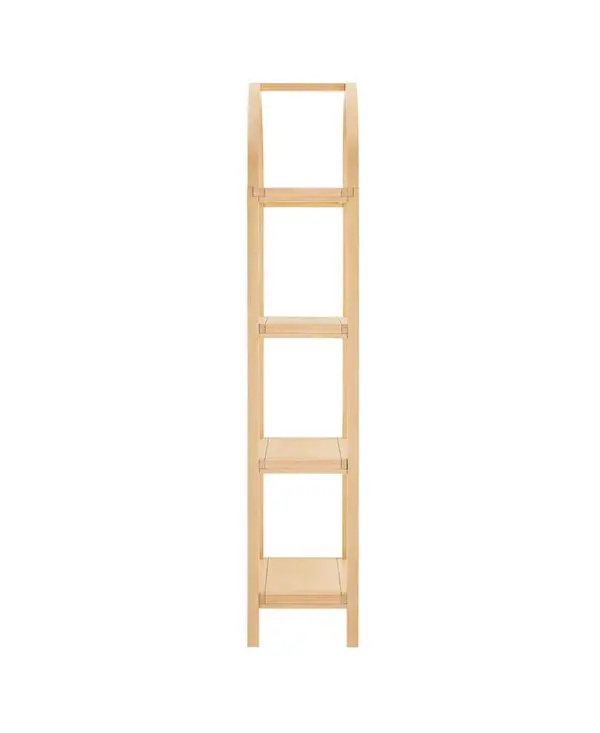 MODWAY Vexley 72 Inch Tall Narrow Arched Bookshelf