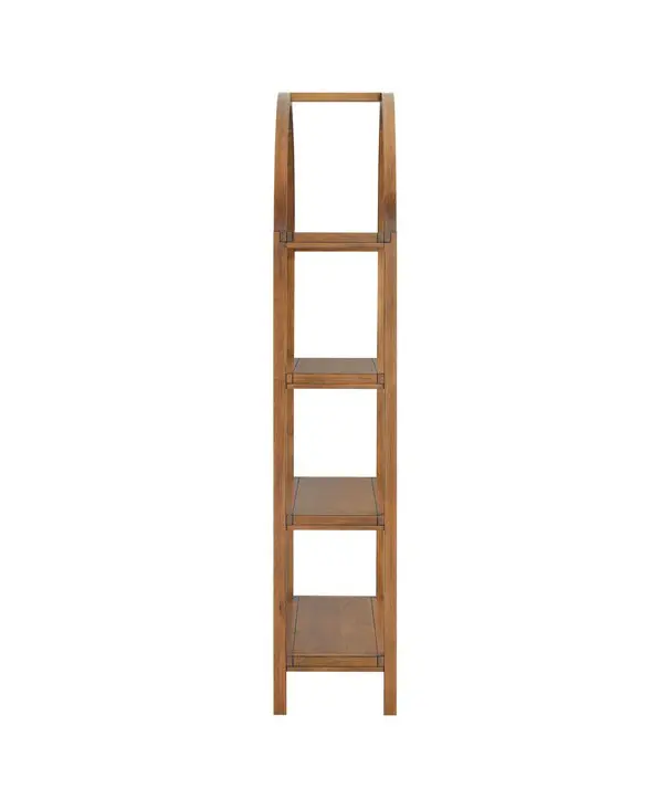MODWAY Vexley 72 Inch Tall Narrow Arched Bookshelf
