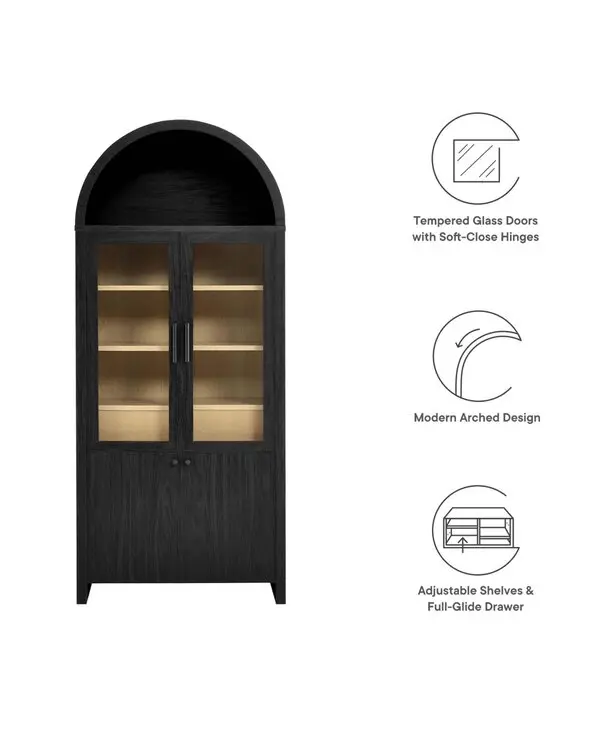 MODWAY Evie Arched Tall Display Cabinet