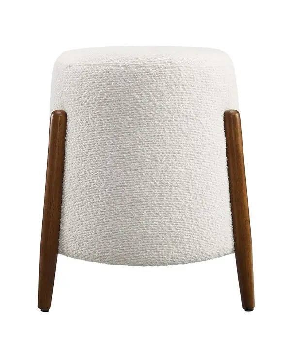 MODWAY Riven Upholstered Boucle Fabric Ottoman - Cloud