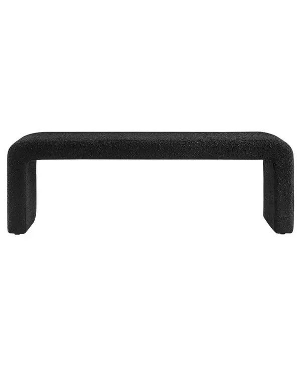 MODWAY Simba Boucle Fabric Waterfall Long Bench