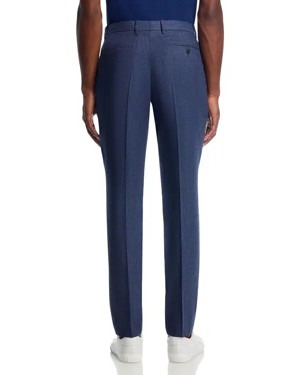 Theory Mayer Linen & Wool Slim Fit Suit Pants - Dark Blue