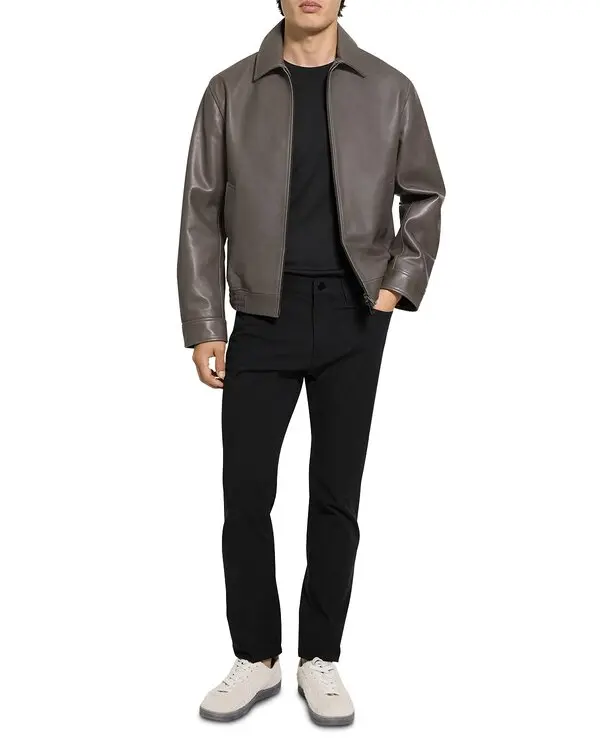 Theory Wyatt Leather Zip Up Jacket