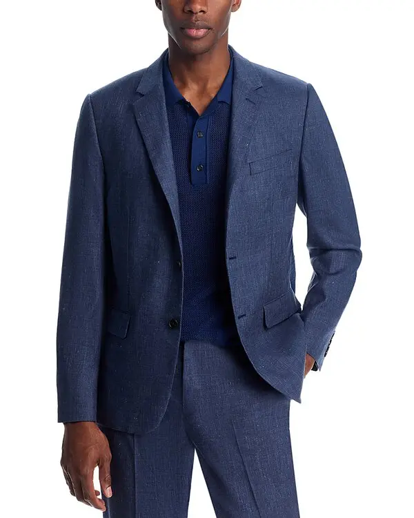 Theory Chambers Linen & Wool Slim Fit Suit Jacket - Dark Blue