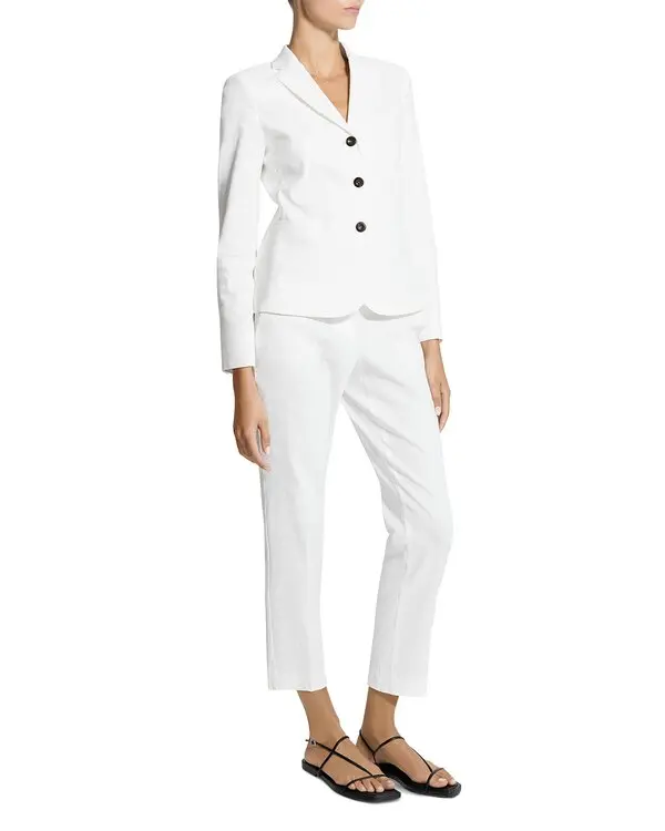 Theory Shrunken Linen Blend Jacket - White