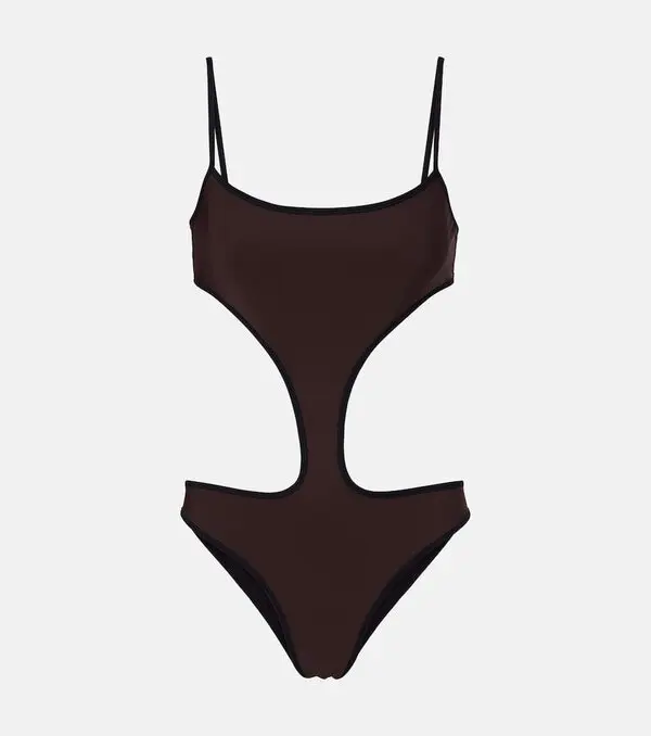 Roberto Cavalli Halterneck One Piece Swimsuit - Brown