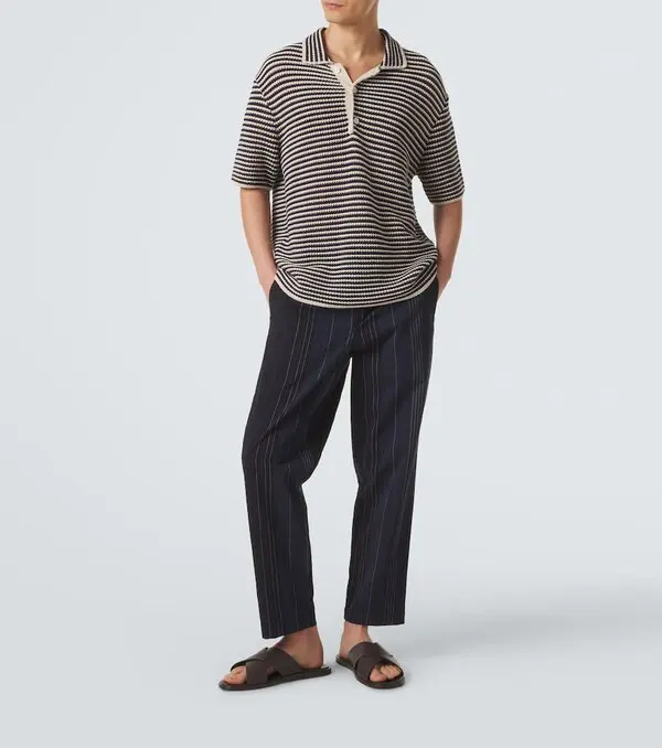 Orlebar Brown Sonoran Striped Cotton Straight Pants