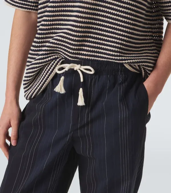 Orlebar Brown Sonoran Striped Cotton Straight Pants