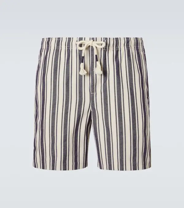 Orlebar Brown Alex Striped Cotton Shorts - Blue