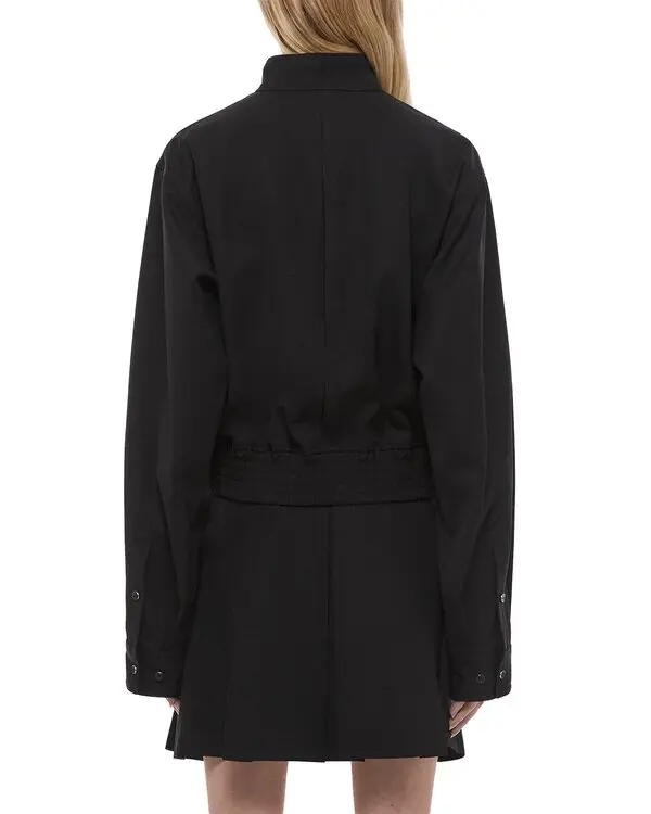 Helmut Lang Gab Bomber Wool Jacket