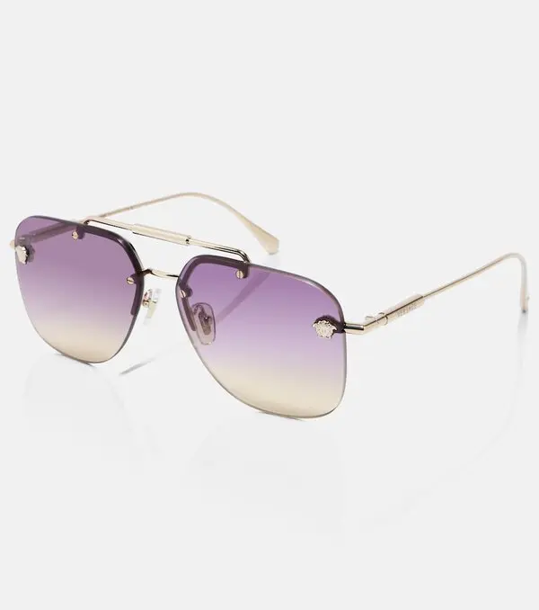 Versace Medusa Aviator Sunglasses