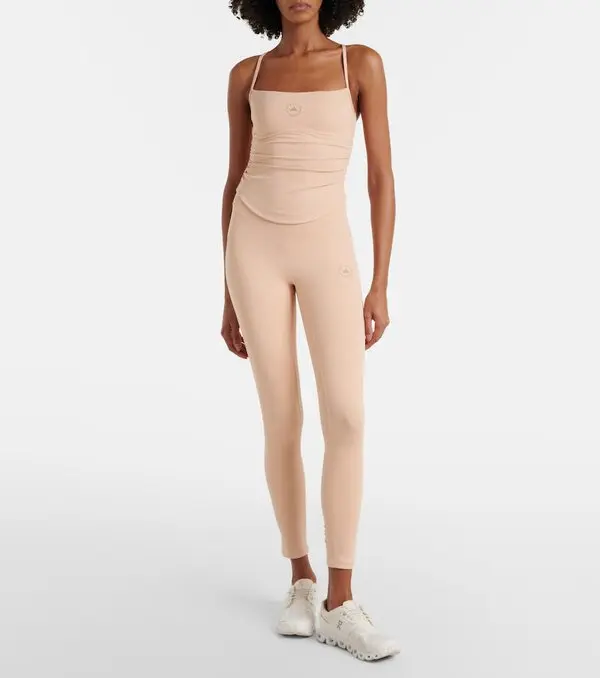 Adidas By Stella McCartney Logo Ruched Tank Top - Pink