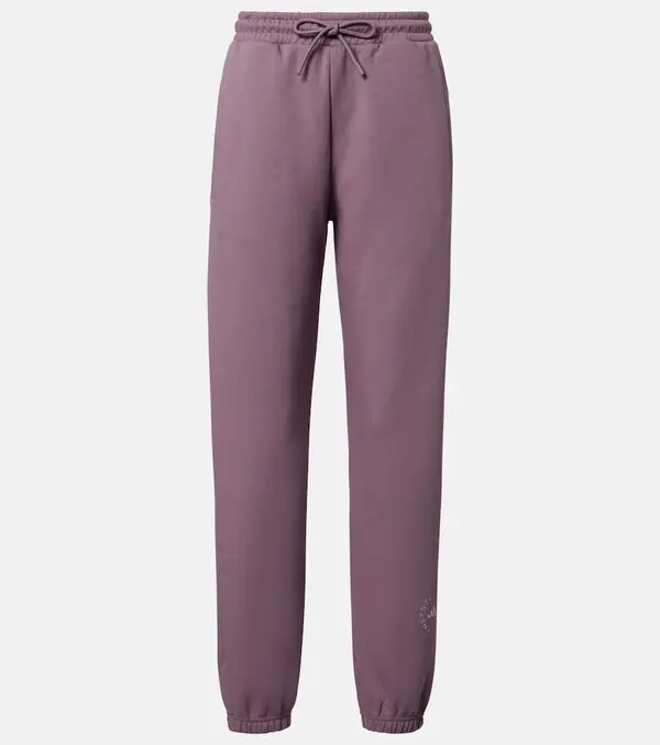 Adidas By Stella McCartney Logo Cotton-blend Sweatpants - Purple