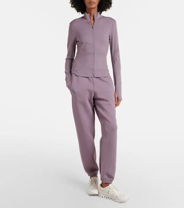 Adidas By Stella McCartney Logo Cotton-blend Sweatpants - Purple