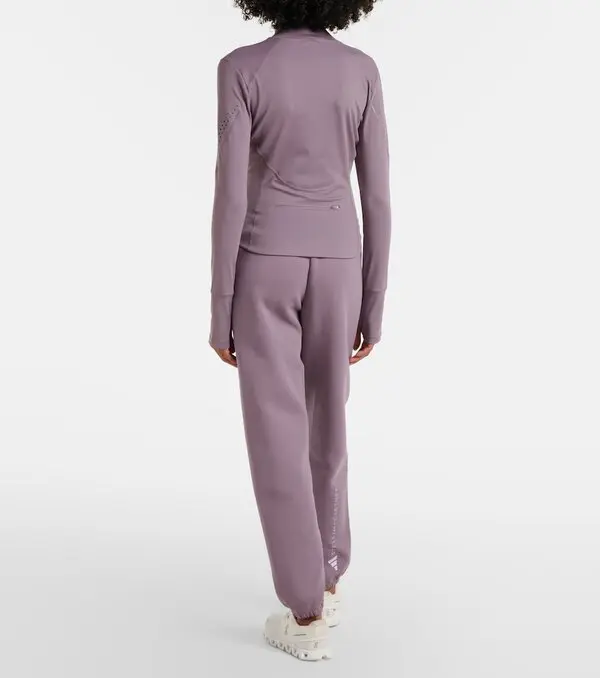 Adidas By Stella McCartney Logo Cotton-blend Sweatpants - Purple