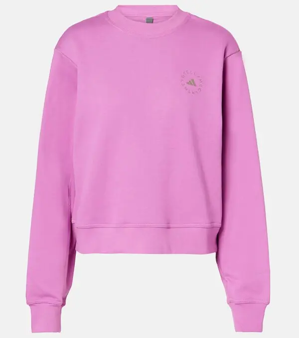 Adidas By Stella McCartney Logo Cotton Sweatshirt - Pink