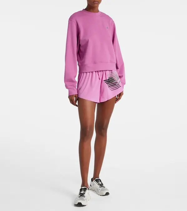 Adidas By Stella McCartney Logo Cotton Sweatshirt - Pink