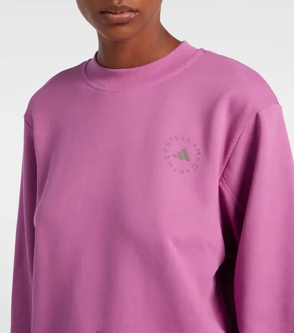 Adidas By Stella McCartney Logo Cotton Sweatshirt - Pink