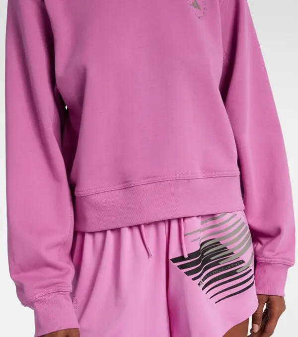 Adidas By Stella McCartney Logo Cotton Sweatshirt - Pink