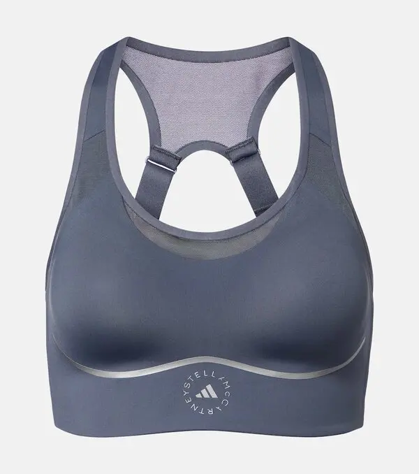 Adidas By Stella McCartney Logo Sports Bra - Grey