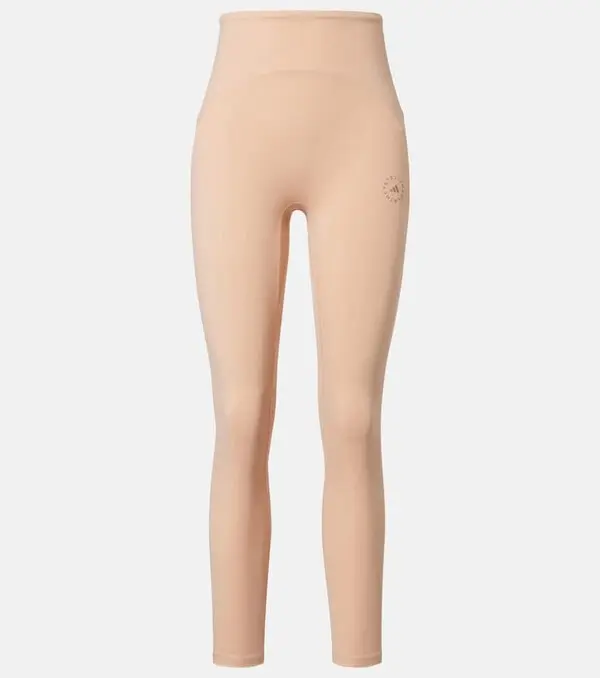 Adidas By Stella McCartney Ruched High-rise Leggings - Pink