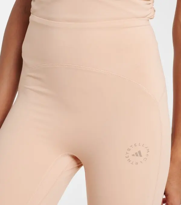 Adidas By Stella McCartney Ruched High-rise Leggings - Pink