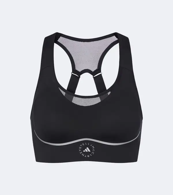 Adidas By Stella McCartney Logo Sports Bra - Black