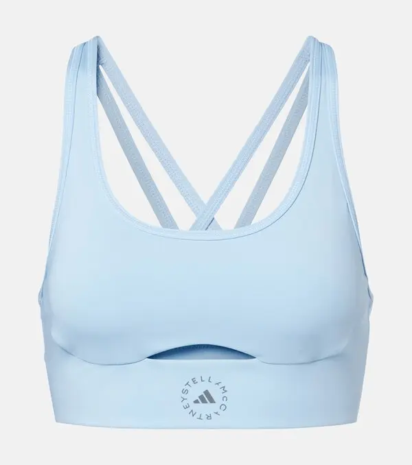 Adidas By Stella McCartney Logo Sports Bra - Blue