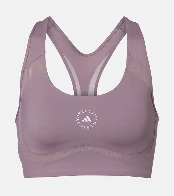 Adidas By Stella McCartney Logo Sports Bra - Purple