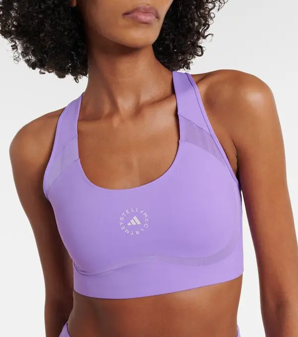 Adidas By Stella McCartney Logo Sports Bra - Purple