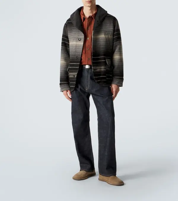 Ralph Lauren Striped Wool And Cotton Jacquard Coat - Multicoloured
