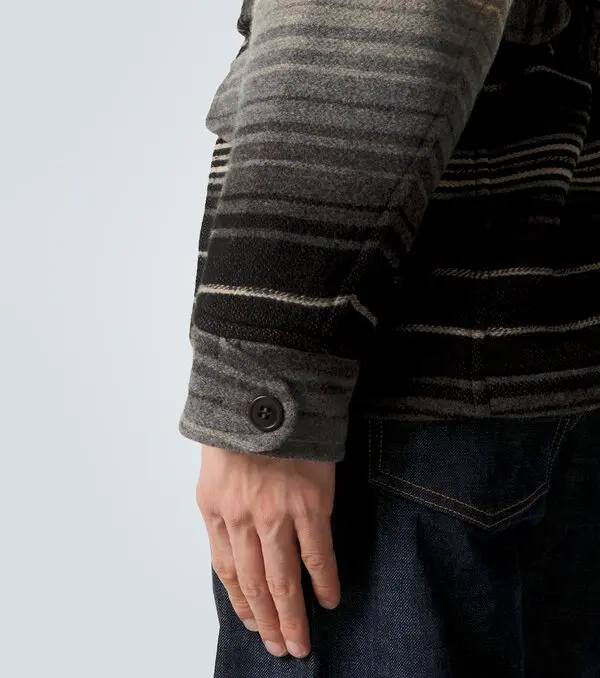 Ralph Lauren Striped Wool And Cotton Jacquard Coat - Multicoloured